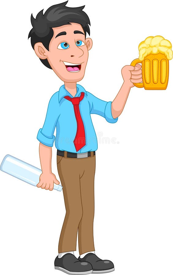 Cartoon Beer Drinker Stock Illustrations – 176 Cartoon Beer Drinker ...