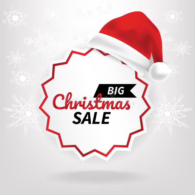 Christmas Sale Price Tag Template Stock Vector - Illustration of ...