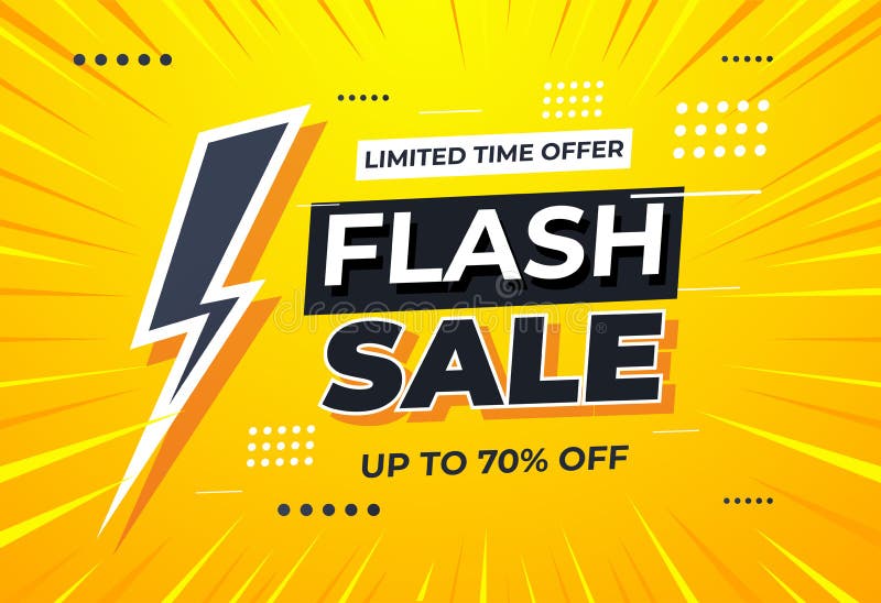 Web Banner Flash Sale 70 Off, Big Sale Limited Time Offer Banner, Blue ...