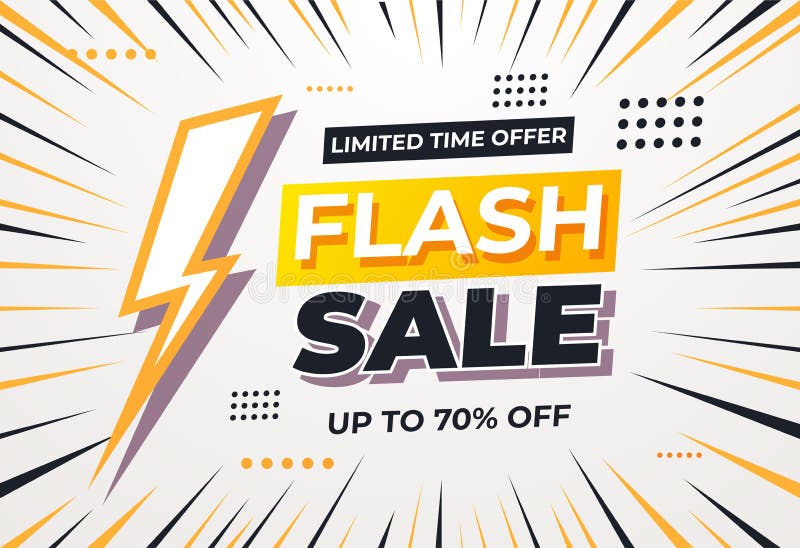 Web Banner Flash Sale 70 Off, Big Sale Limited Time Offer Banner, White ...
