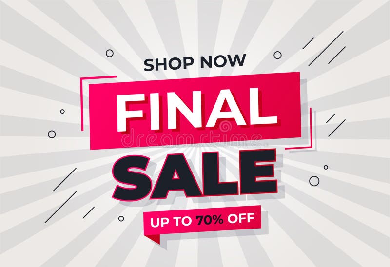 Web Banner Final Sale 70 Off, Big Sale Special Offer Banner, White ...