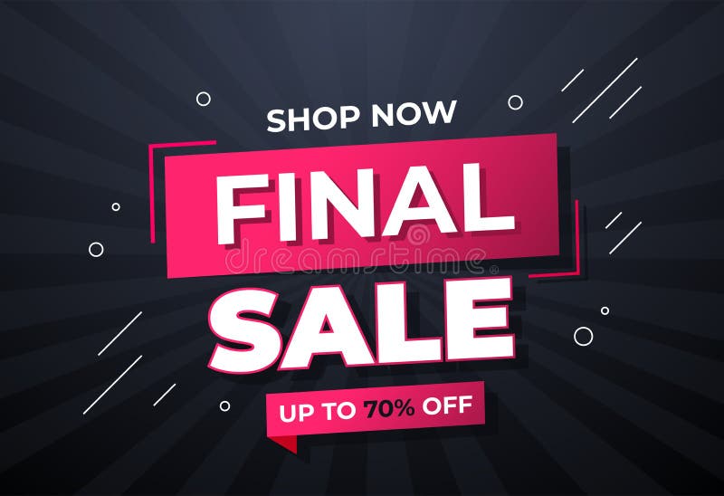 Web Banner Final Sale 70 Off, Big Sale Special Offer Banner, Black ...