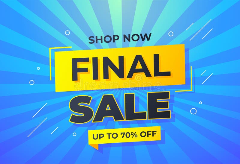Web Banner Final Sale 70 Off, Big Sale Special Offer Banner, Blue ...