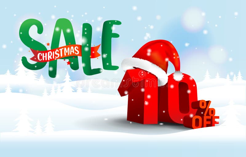 Christmas Sale 55 Off Promo. Xmas or Christmas Discount Concept with ...