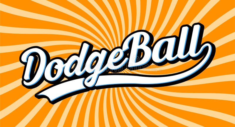 Dodgeball retro word ... stock vector. Illustration of ball - 261798582