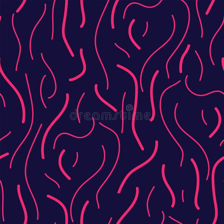 Abstract Simple Seamless Pattern with Wave Lines Stock Vector ...