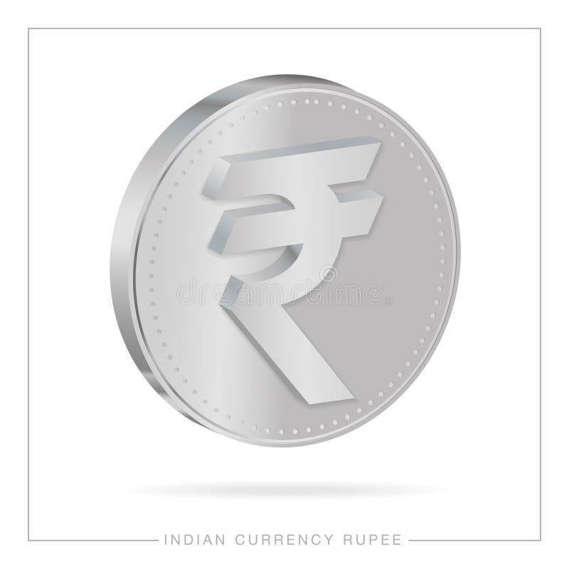 Indian Currency Symbol in Coin. Rupee Symbol. Stock Illustration ...