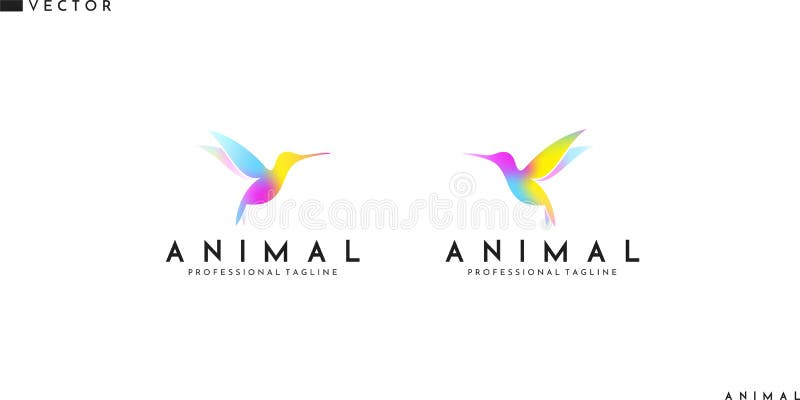 Bright Hummingbird Logo. Abstract Birds Stock Vector - Illustration of ...