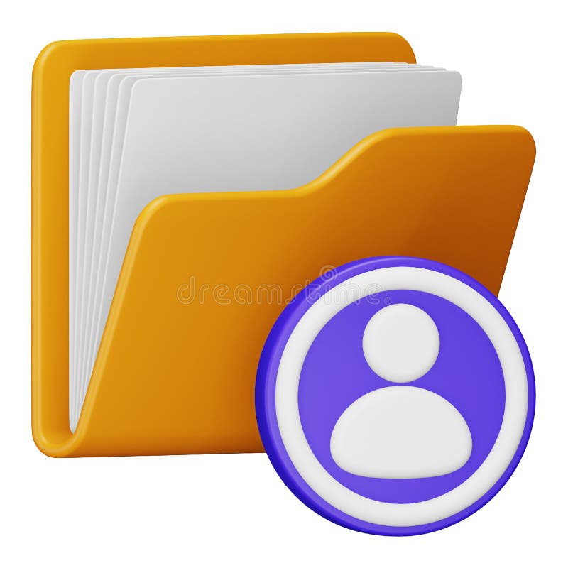 Contacts Folder 3d Rendering Isometric Icon. Stock Vector ...