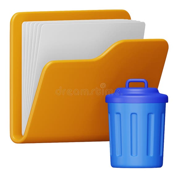 Delete Folder 3d Rendering Isometric Icon. Stock Vector - Illustration of icon, data: 262158472