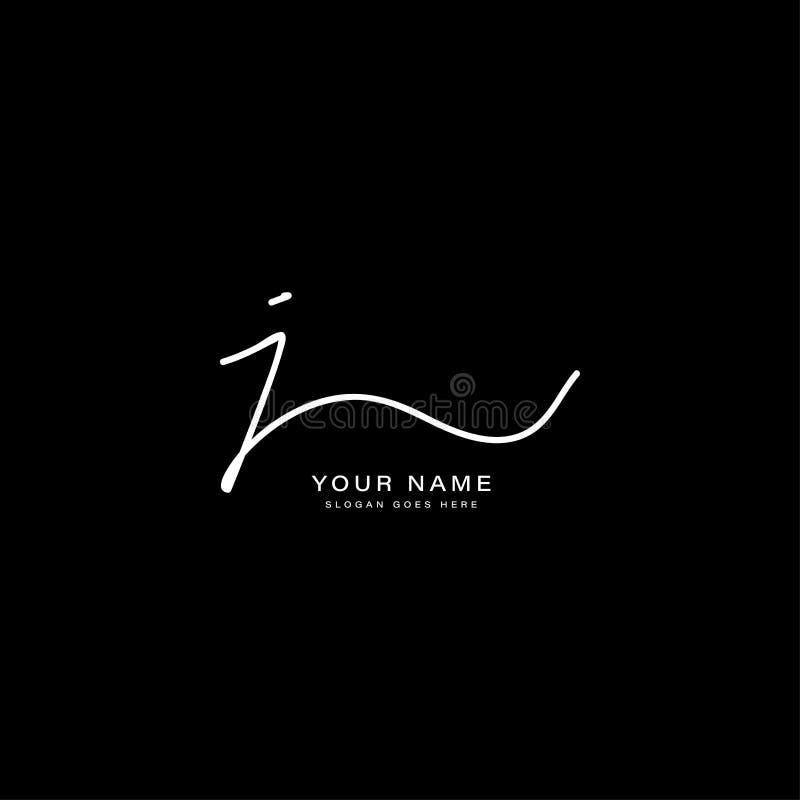Initial Letter I or J Logo, Handwritten Signature in Joining Style for ...