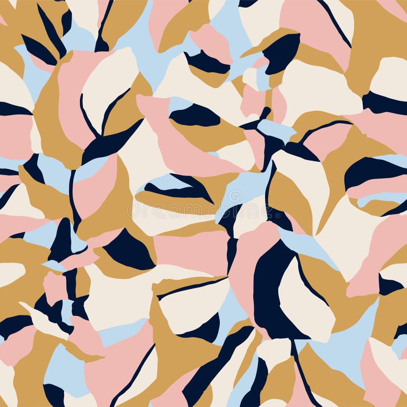 Vector Abstract Shapes Illustration Seamless Repeat Pattern Stock ...