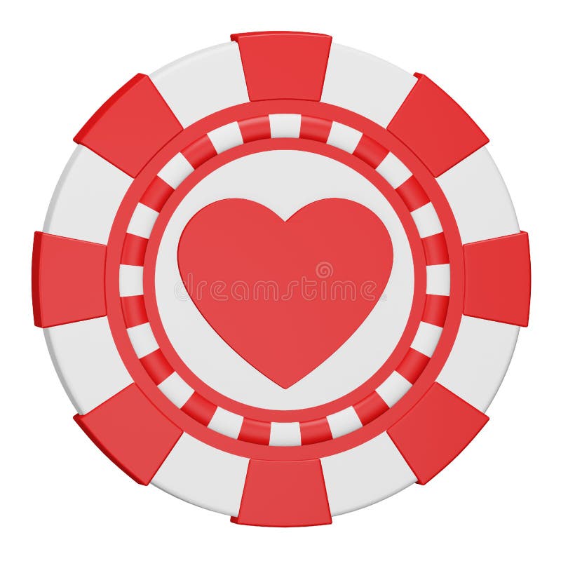 Casino Chip Heart 3d Rendering Isometric Icon. Stock Vector ...