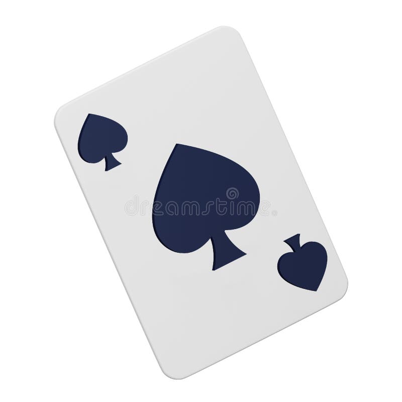 Spade Poker Playing Card 3d Rendering Isometric Icon. Stock Vector ...