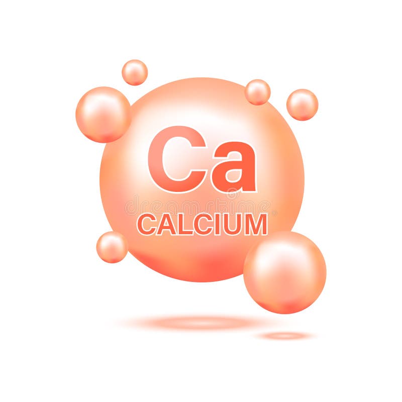 Minerals Calcium and Vitamin for Health. Isolated on a White Background ...