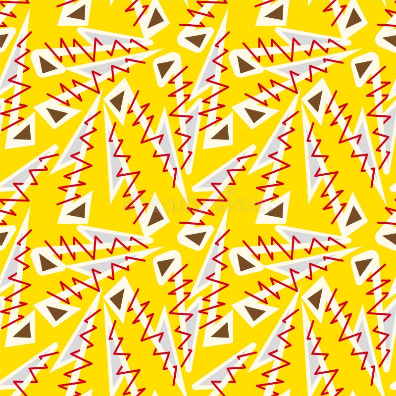 Seamless Abstract Urban Pattern with Curved Lines and Geometry Triangle ...