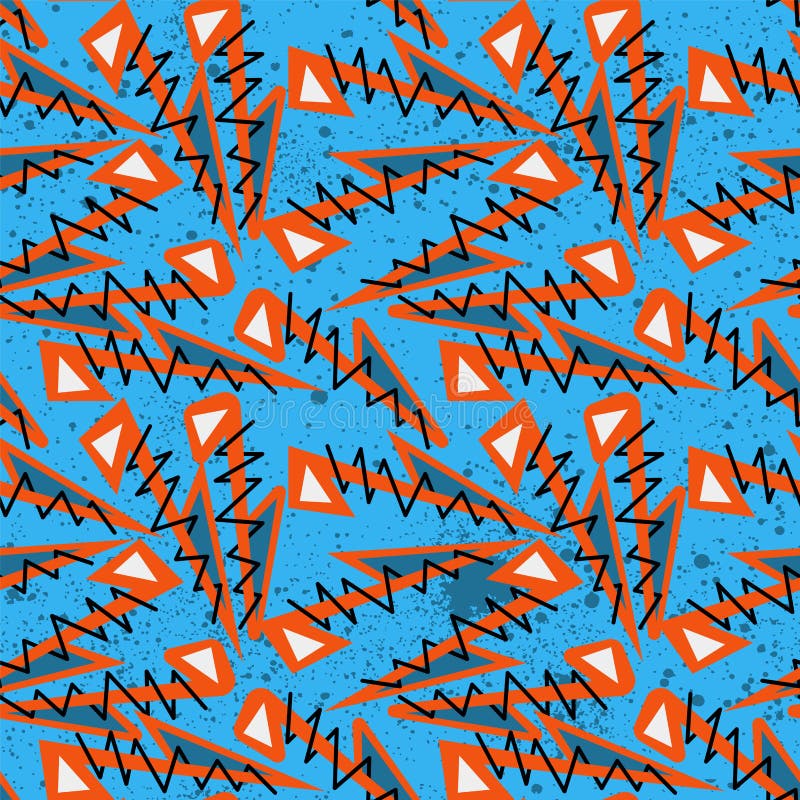 Seamless Abstract Urban Pattern with Curved Lines and Geometry Triangle ...