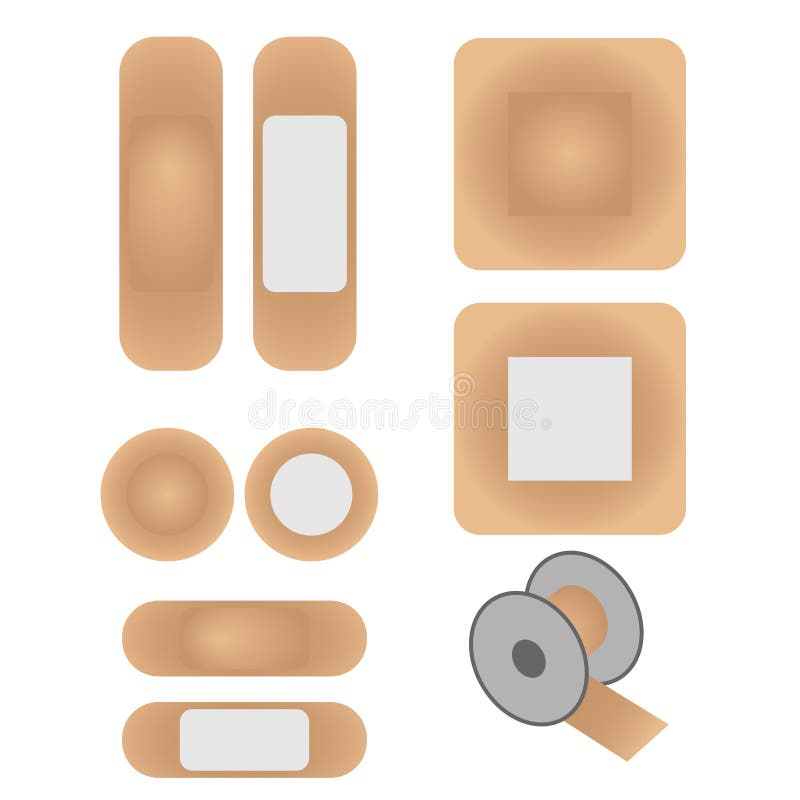 Medical plasters stock illustration. Illustration of symbol - 262813438
