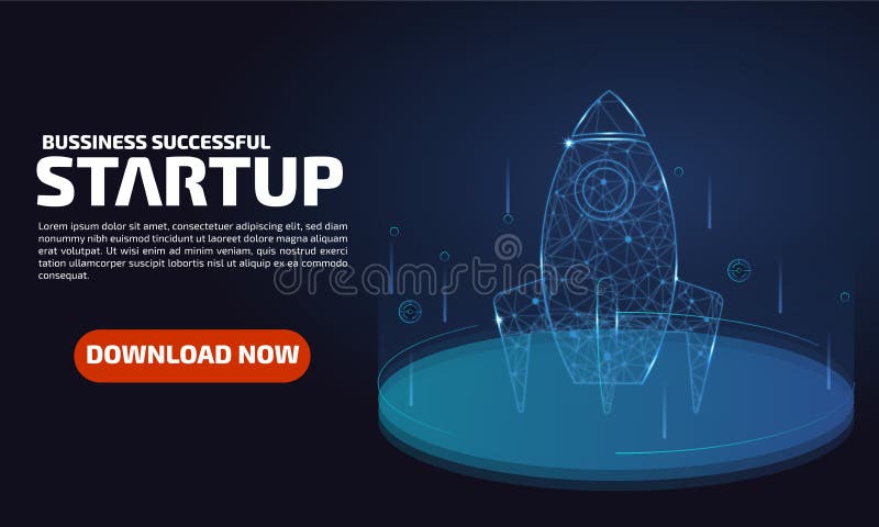 Modern Elegance Landing Page Rocket Business Success Stock Vector ...