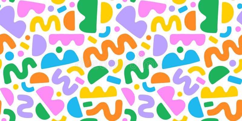 Colorful Doodle Seamless Pattern Wallpaper Background Generative by AI ...