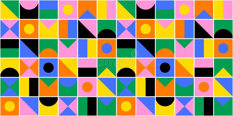 Colorful Geometric Shape Mosaic Illustration Stock Vector ...