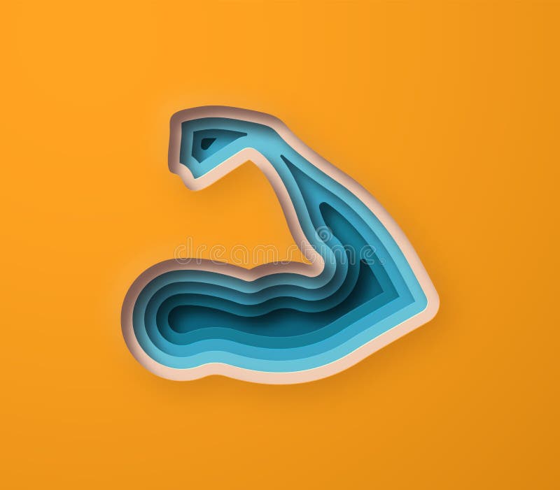 Realistic 3D Paper Cut Human Arm Muscle Illustration Stock Vector ...