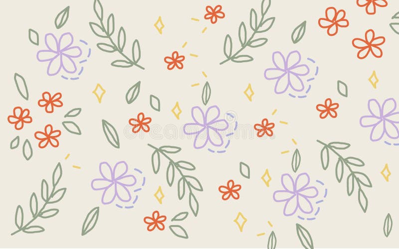 Abstract Flower Image with Filled Colorless Stripe Pattern Stock ...