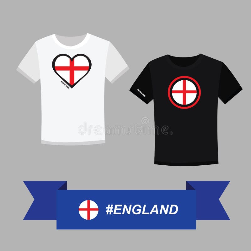 Couple T-shirt with England Flag Symbol Stock Vector - Illustration of ...