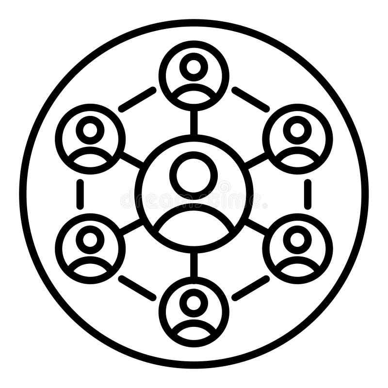 Outline Icon for Social Networking. Stock Vector - Illustration of ...