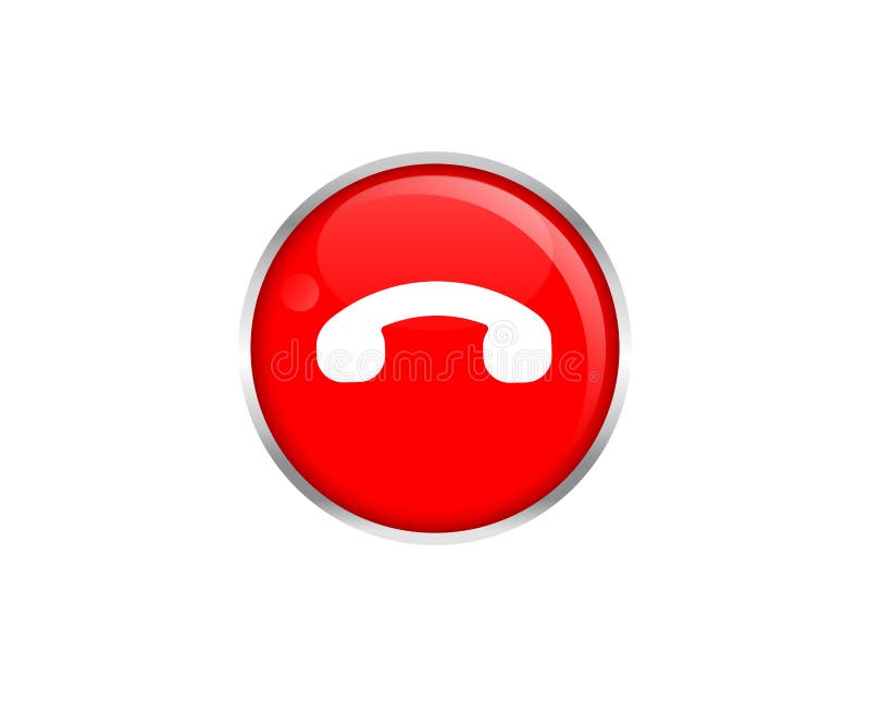 Red Call Icon Block Incoming Call Icon Stock Illustration ...