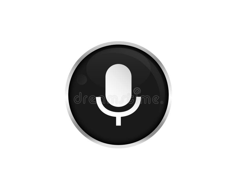 Set of Microphone Mic Sound Icon Symbol Flat Vector Design Stock ...
