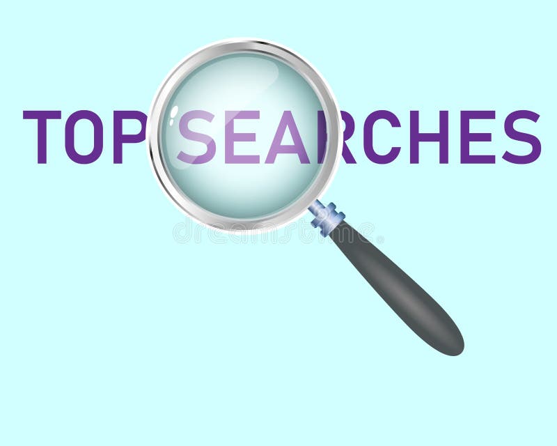 Top SearchesText Focused with Magnifying Glass Vector Stock ...