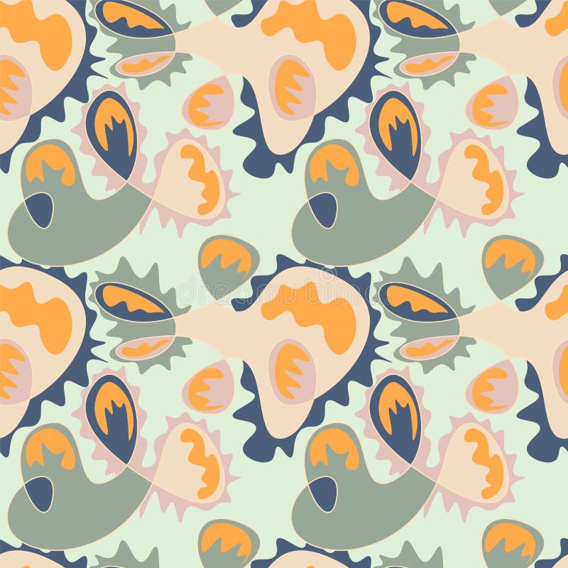 Abstract Colorful Strange Vector Pattern with Wave Shapes Stock Vector ...