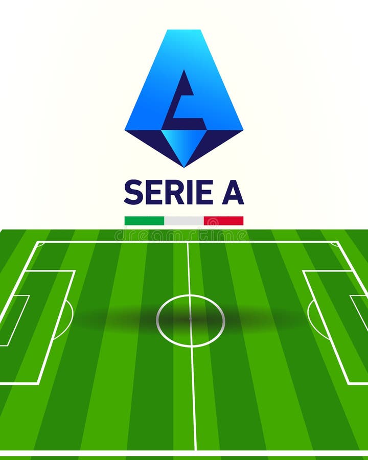 Serie a Logo with Abstract Background and Green Field Editorial Stock ...