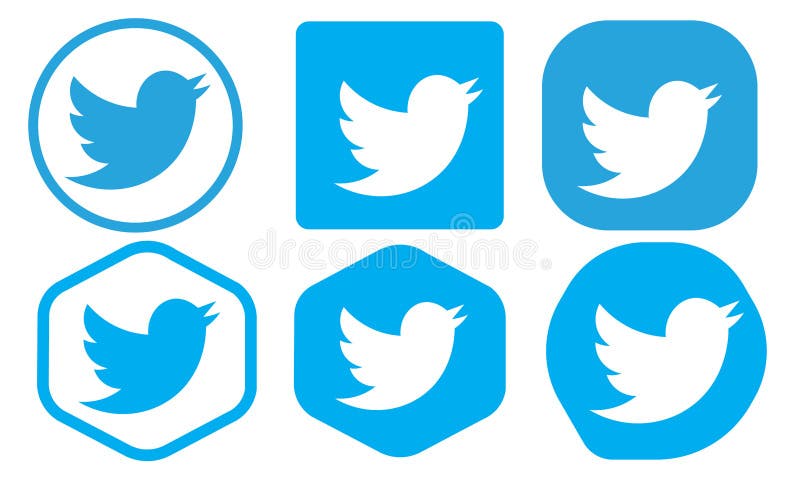 Twitter Birds Icon, Twitter Logo Birds Vector Icon Pack EPS Editorial ...