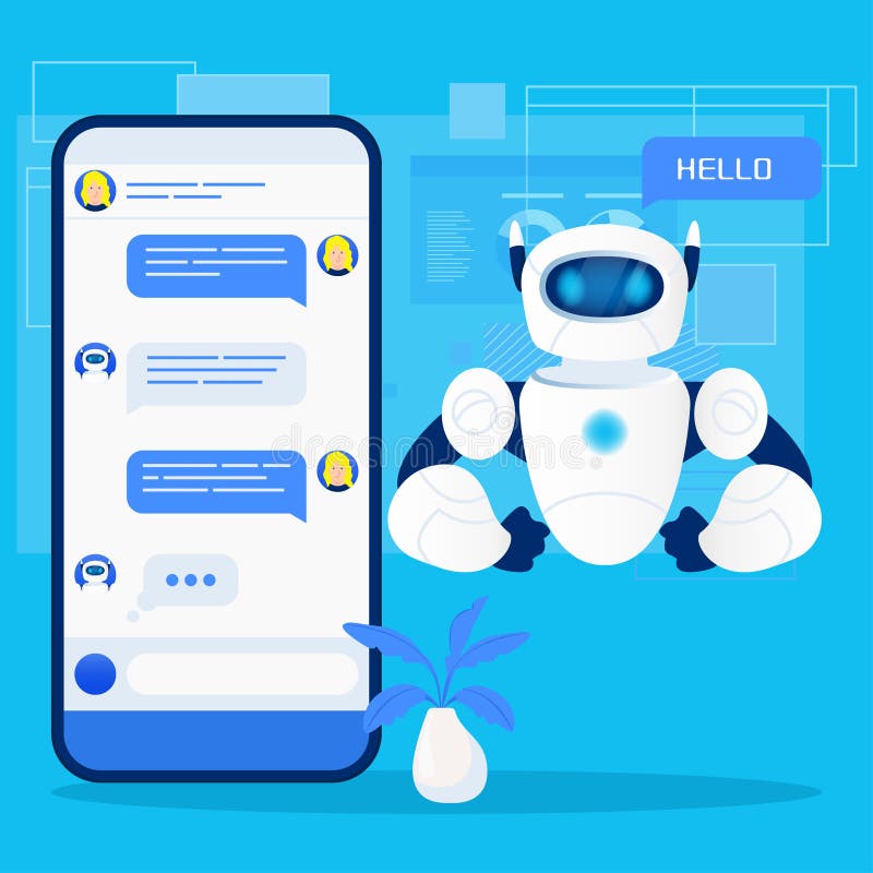 Chat Bot Robot Communication Concept Created with Generative AI ...