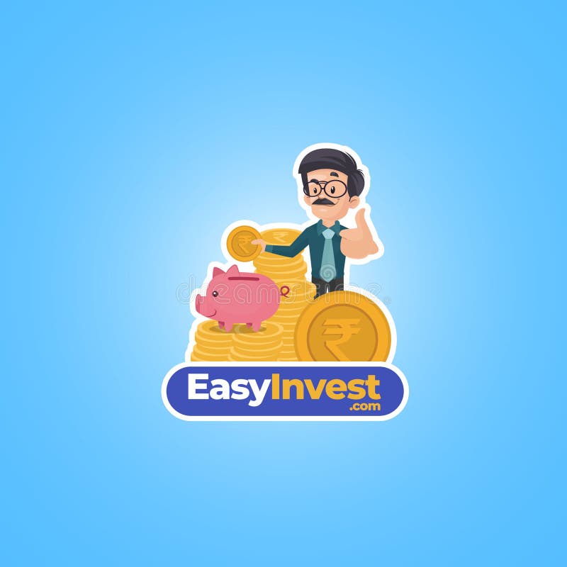 Easy Invest Indian Vector Mascot Logo Stock Vector - Illustration of ...