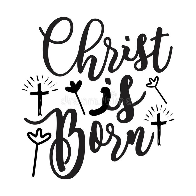 Christ is Born Typography T-shirts Design, Tee Print, T-shirt Design ...