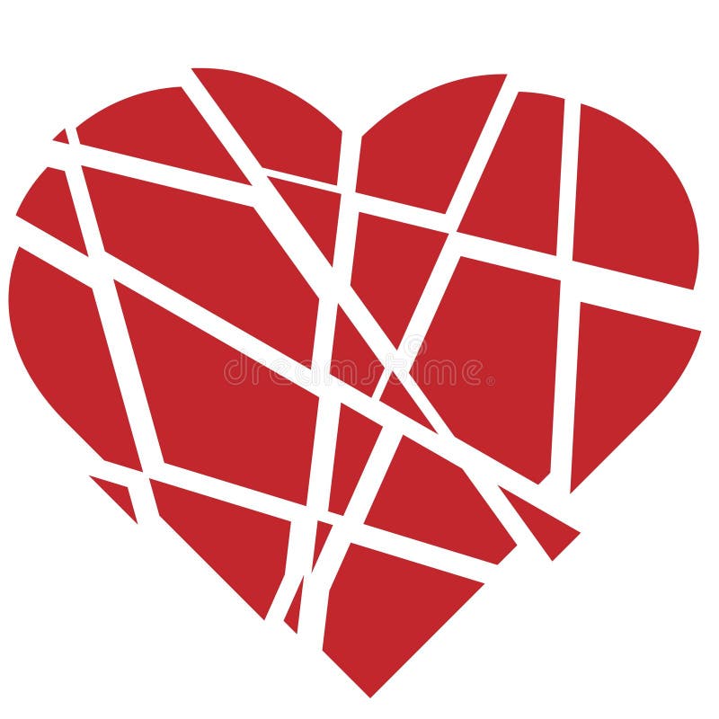 Uneven heart stock vector. Illustration of broken, uneven - 266492851