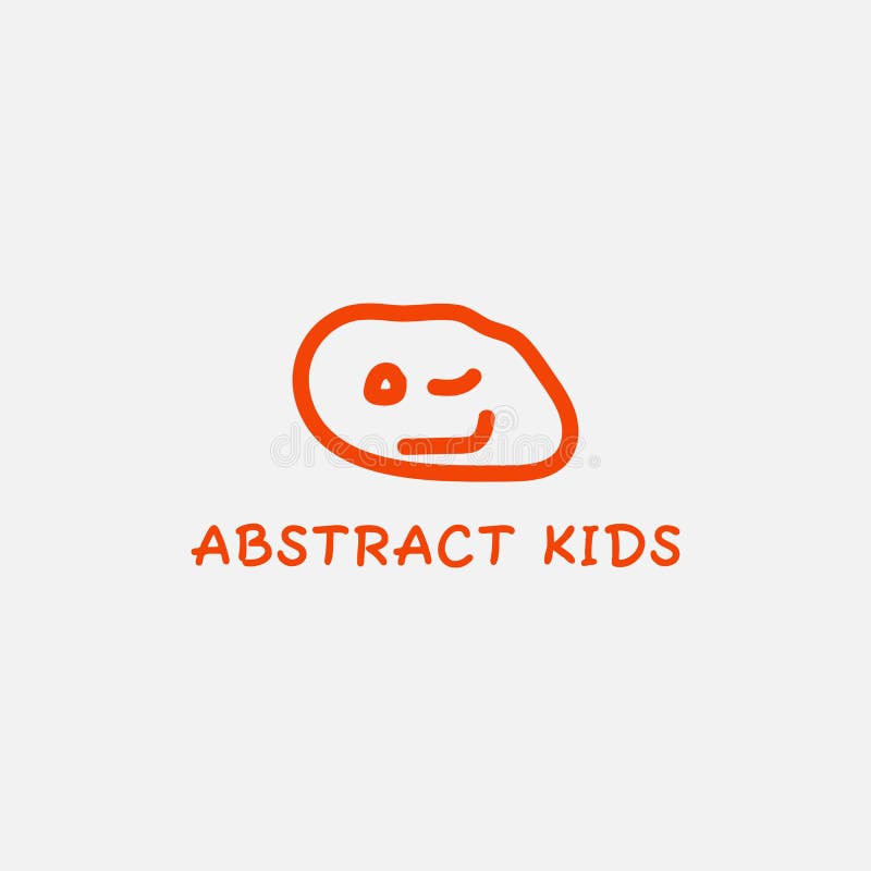 Child S Head Abstract Logo from Lines Stock Vector - Illustration of ...