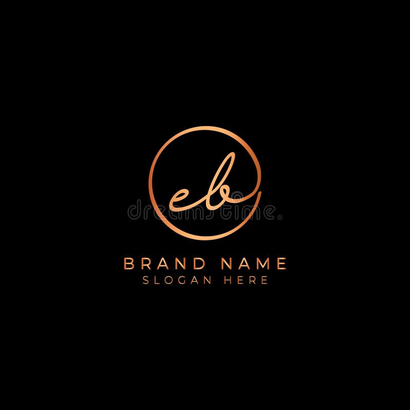 E, B, EB, Initial Letter Handwritten and Signature Vector Logo ...
