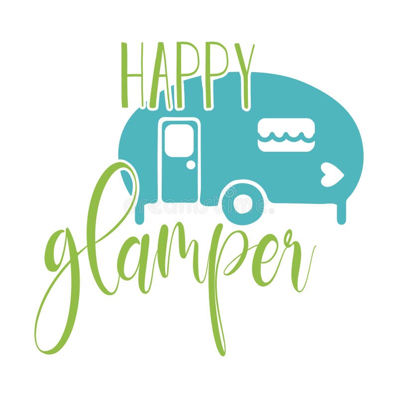 Happy Glamper Typography T-shirts Design, Tee Print, T-shirt Design Stock Vector - Illustration ...