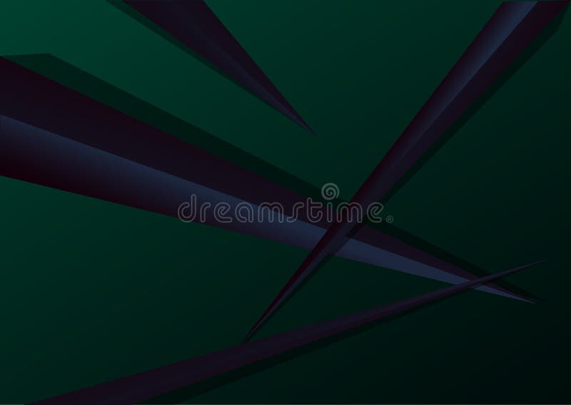 Abstract Deep Green Background with Blue and Black Elements, Vector ...