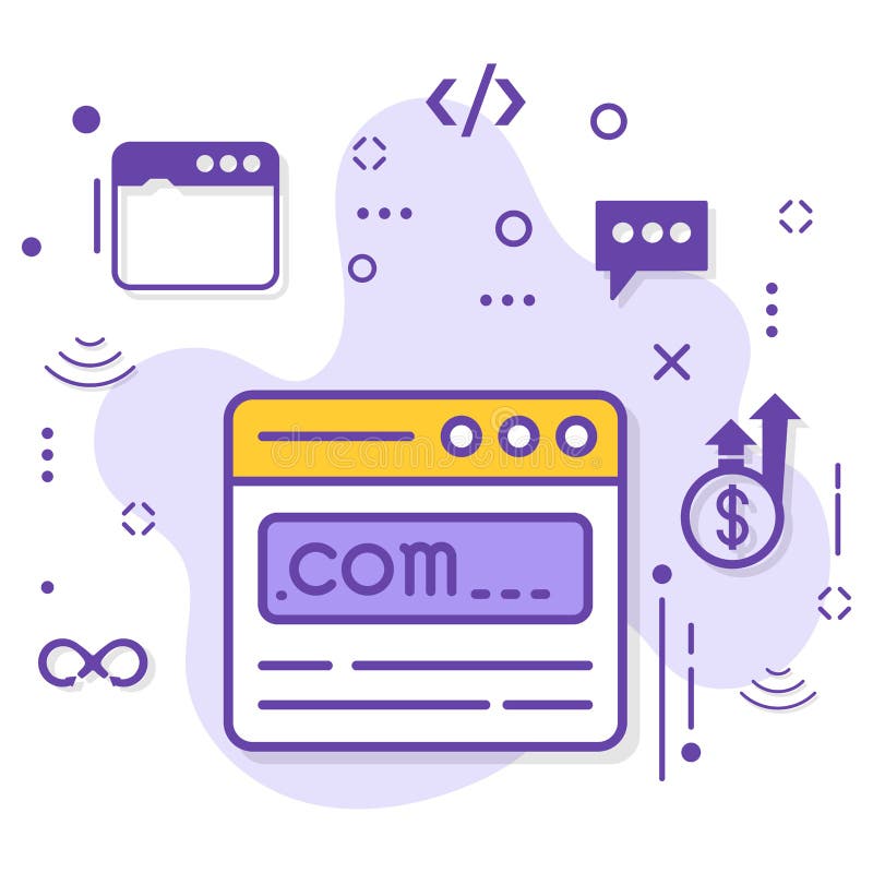 Tld .com Register Stock, Domain Registrar Illustration, Commercial ...