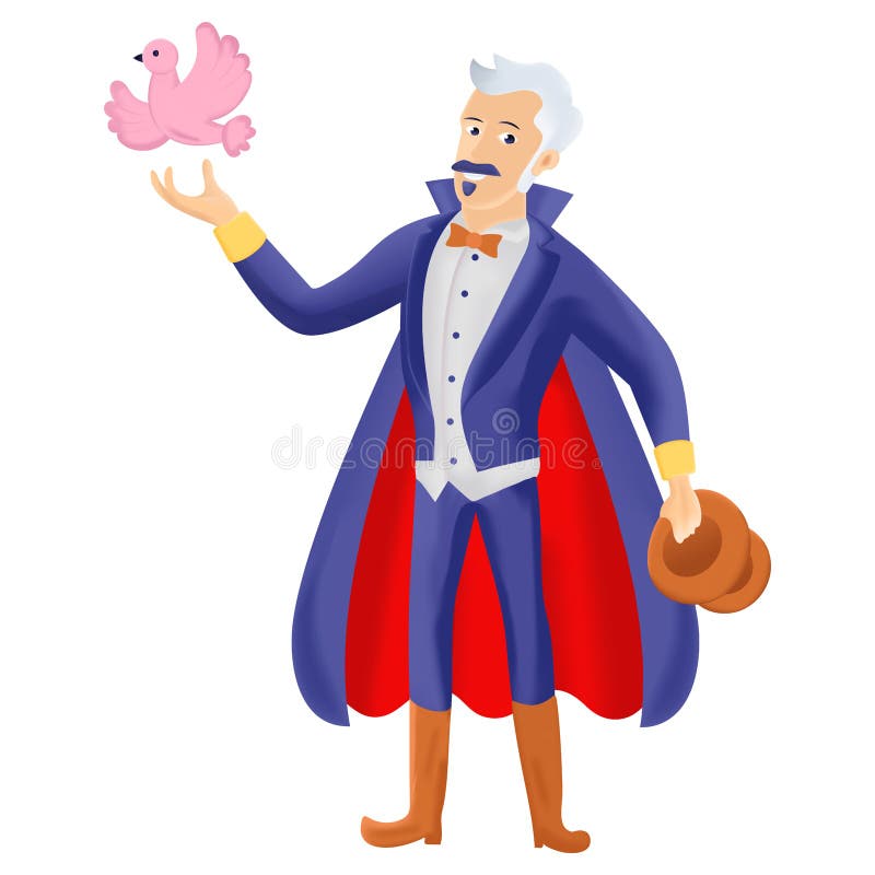 Pigeon Magic Vector Icon Design, Circus Characters Symbol, Carnival ...