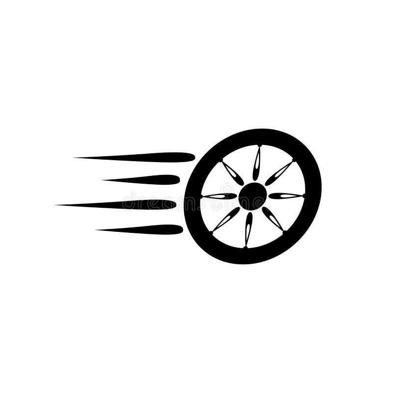 Wheel vector icon stock vector. Illustration of transport - 267958586