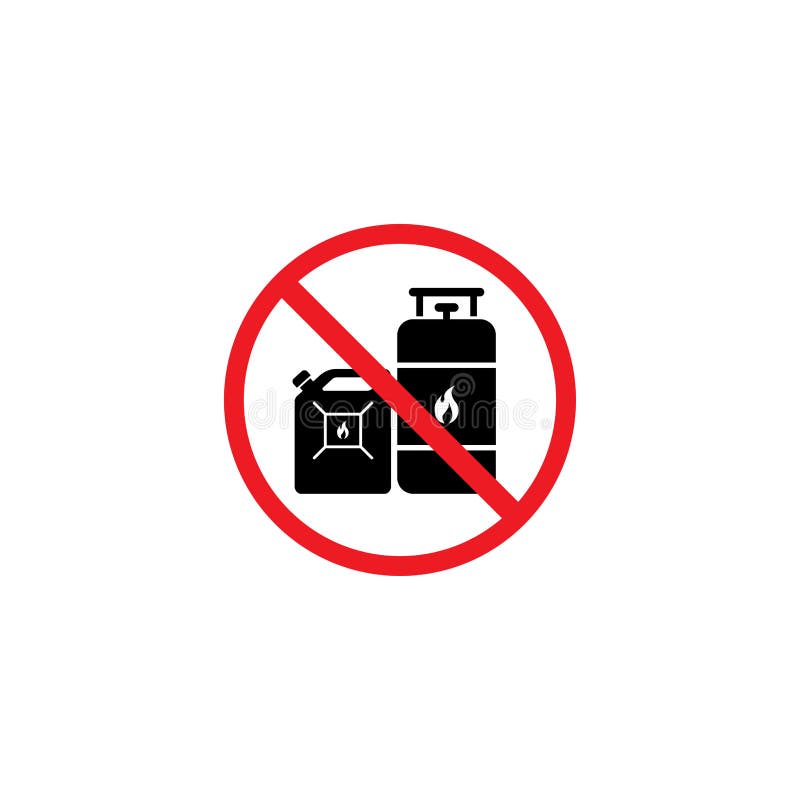 Fuel Prohibited Vector Icon Stock Vector - Illustration of pictogram ...