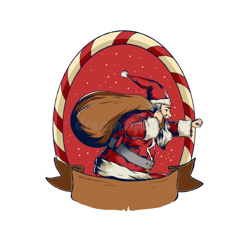 Illustration of Santa Getting Ready To Distribute Gifts To Children on ...