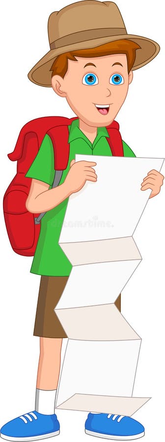 Boy Girl Reading Map Forest Stock Illustrations – 13 Boy Girl Reading ...