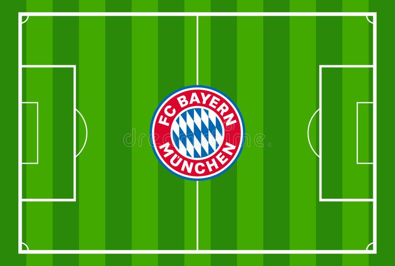 FC Bayern München Logo on Green Field Editorial Stock Photo ...